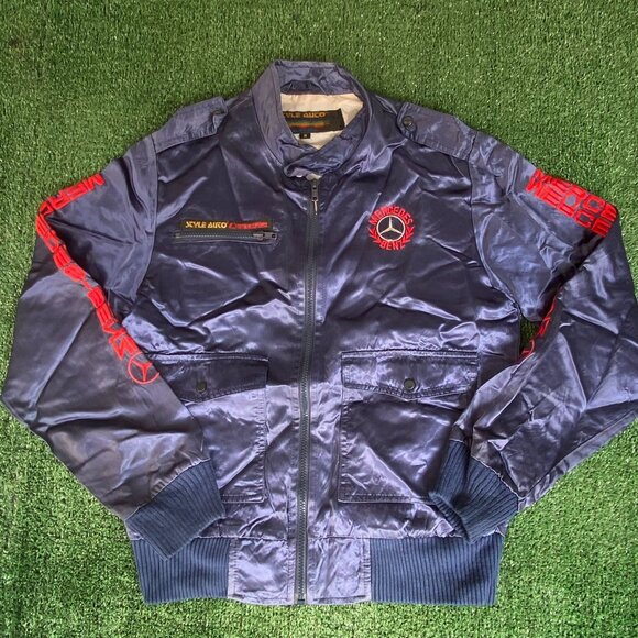 Mercedes | Jackets & Coats | Vintage 8s Mercedes Benz Bomber Jacket ...